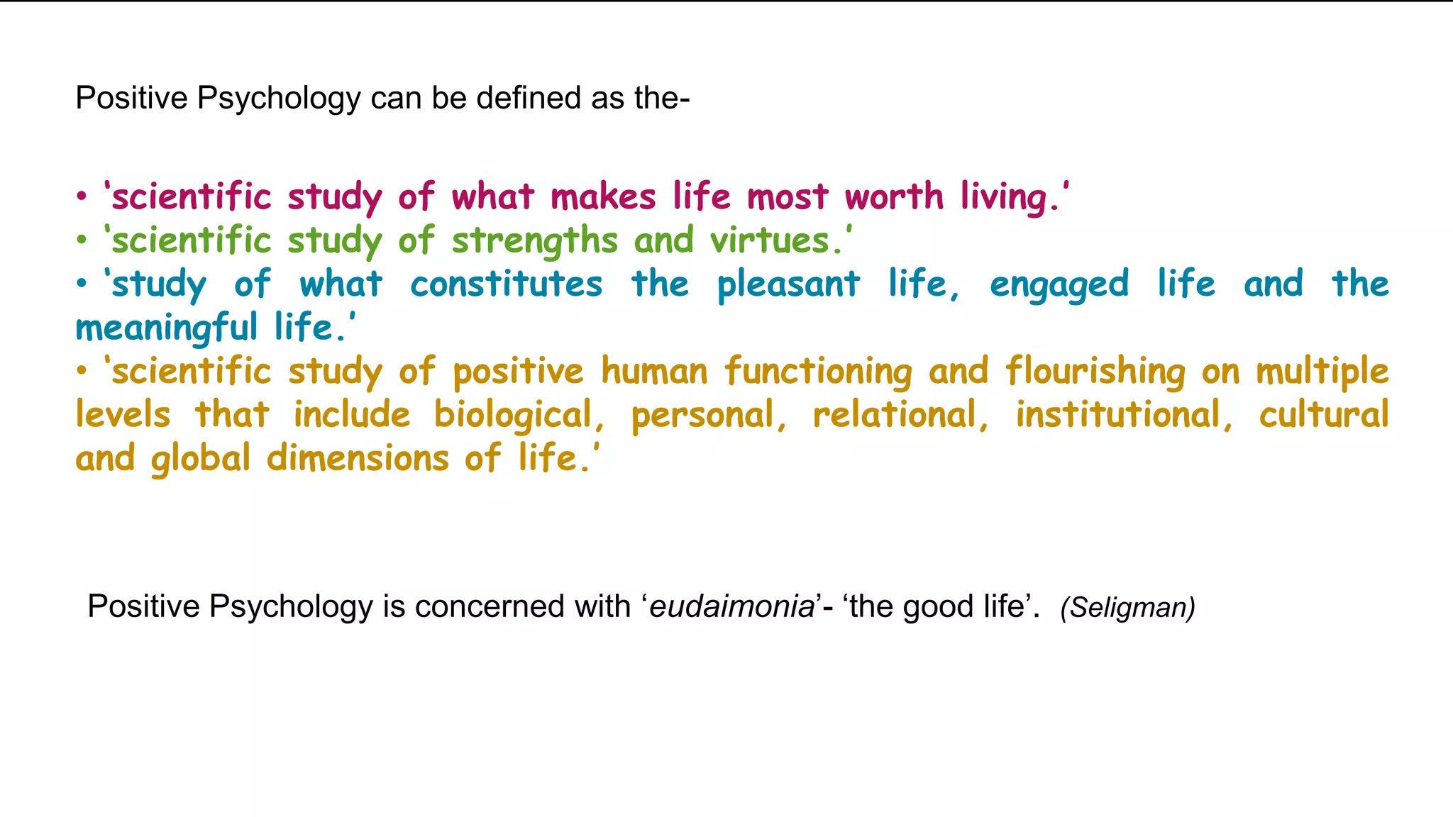 What is Positive Psychology ? | PPTX