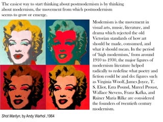 what is post-modernism how does it wdifb | PPTX
