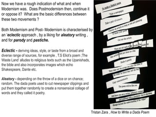 what is post-modernism how does it wdifb | PPTX