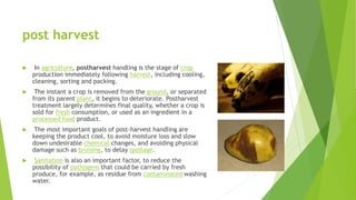 What is post harvest technology | PDF