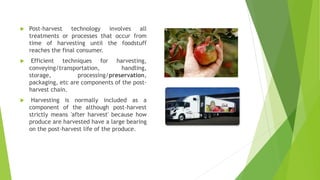 What is post harvest technology | PDF