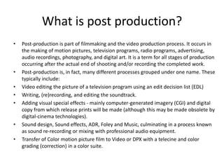 What is post production | PPT