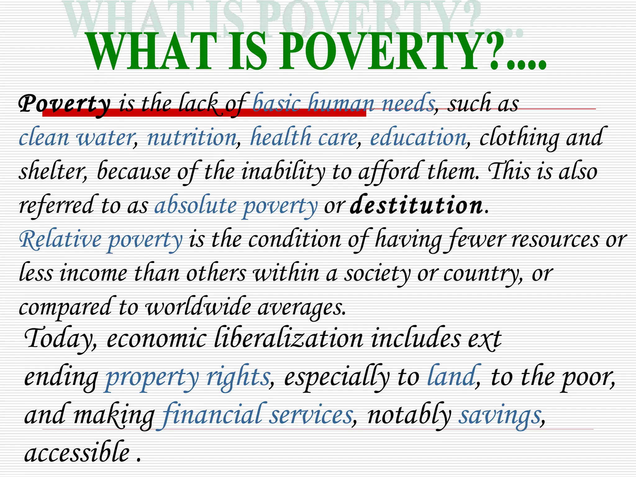 What is poverty??? | PPT