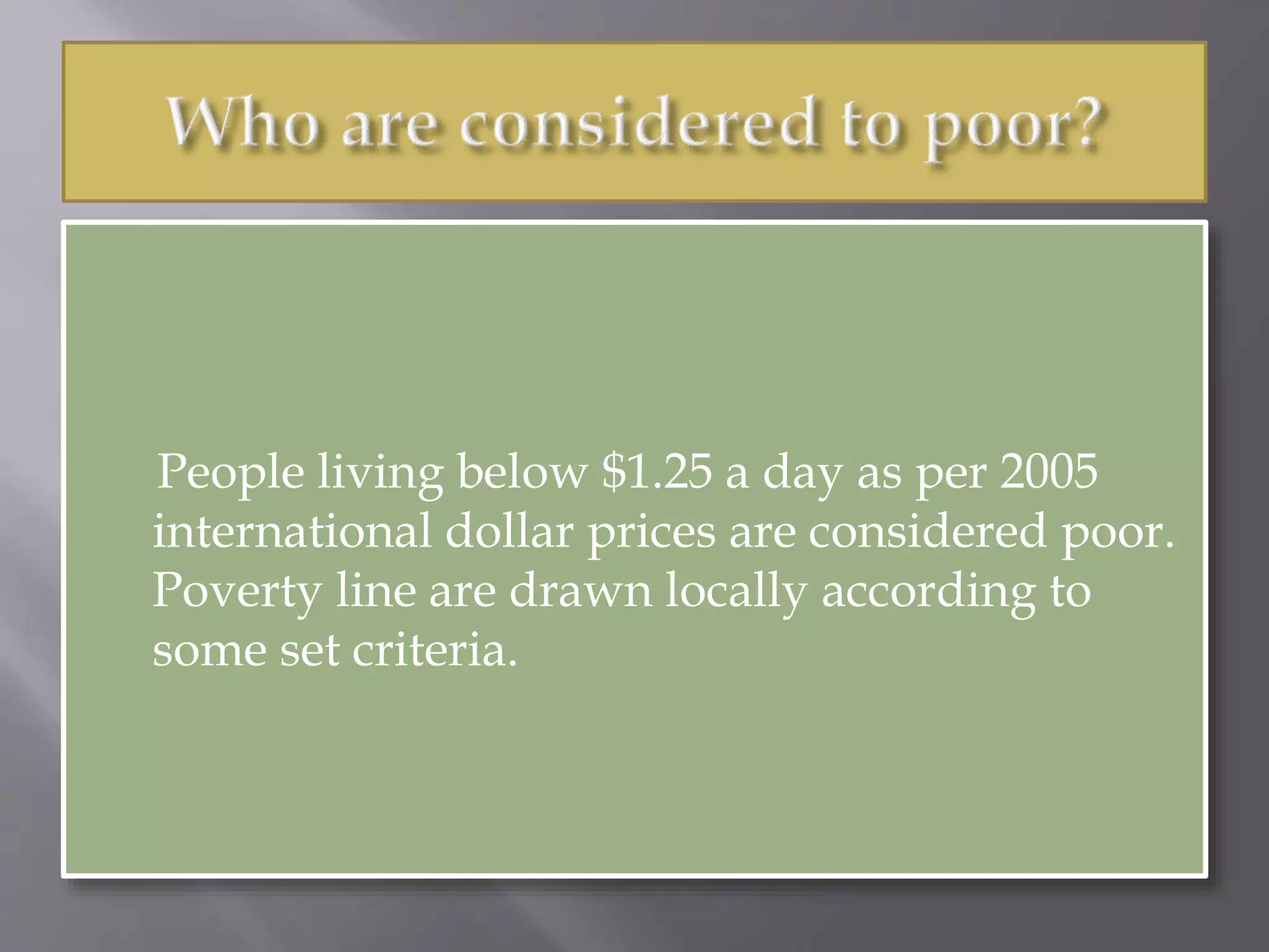 What is poverty | PPTX