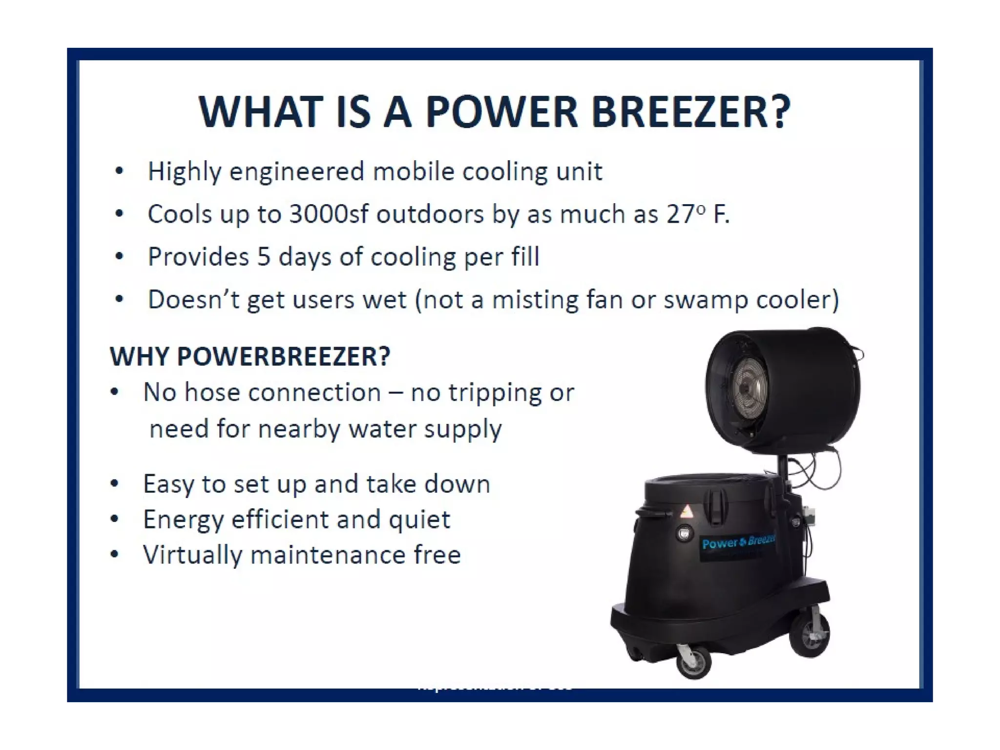 What is the Power Breezer sideline | PPT