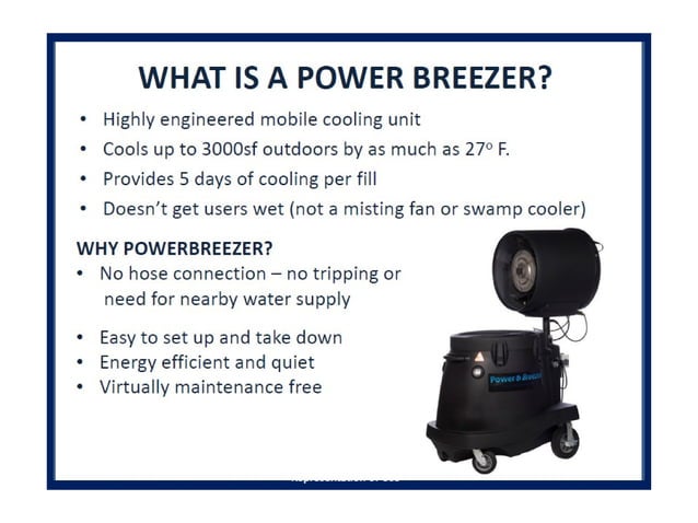 What is the Power Breezer sideline | PPT