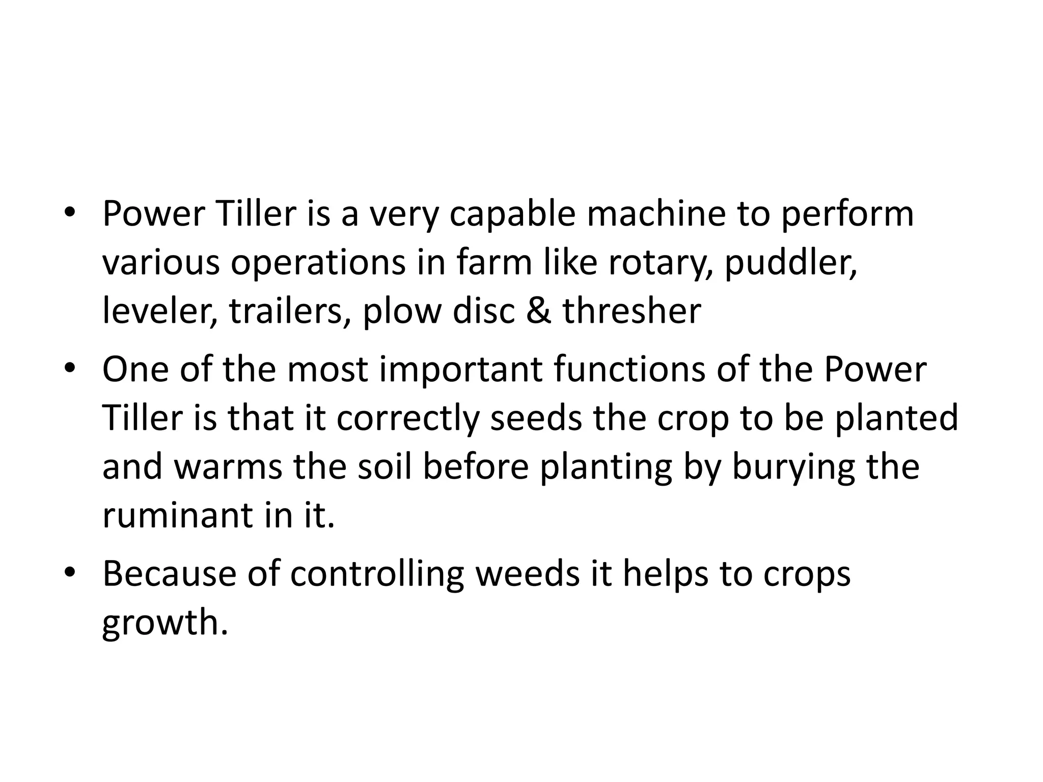 What Is Power Tiller ? Types, Uses and Benefits | PPTX