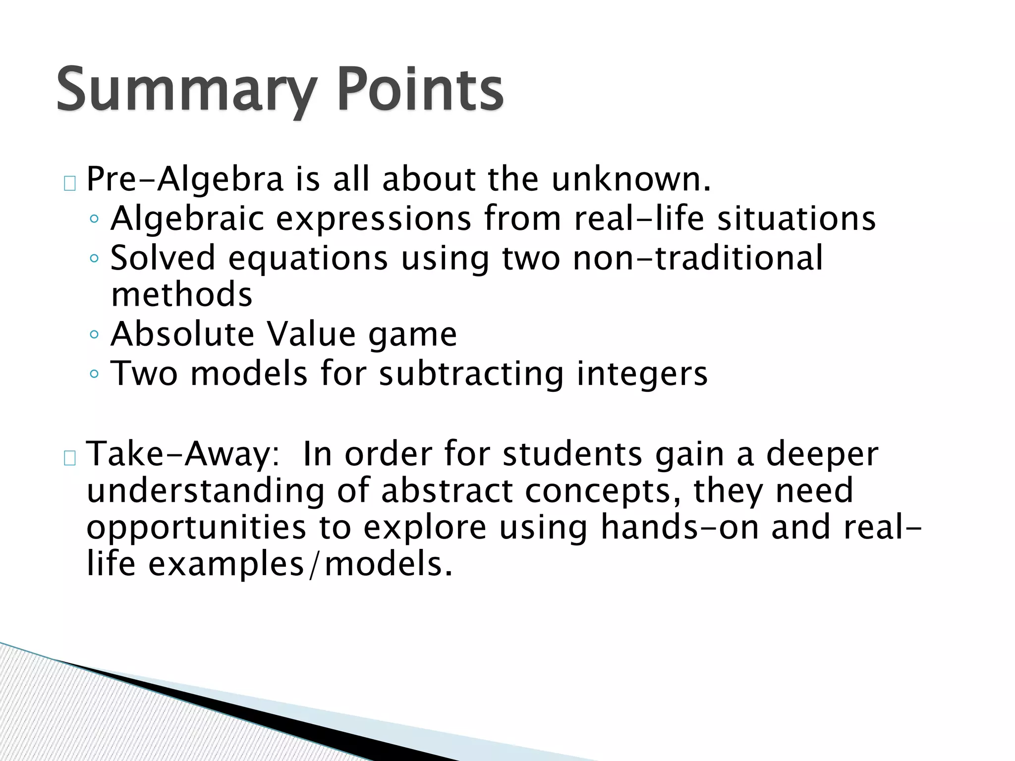 What is Pre-Algebra? | PPTX