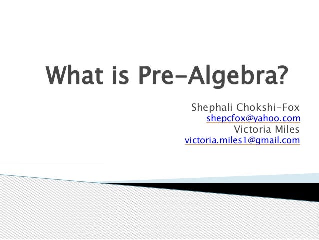 What Is Pre Algebra What Is Pre Algebra