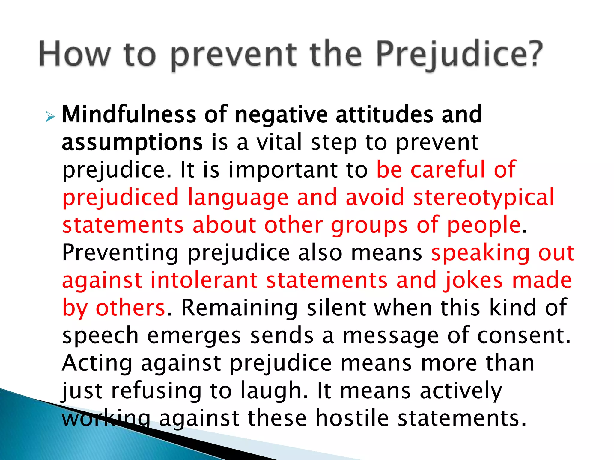 What is prejudice | PPTX