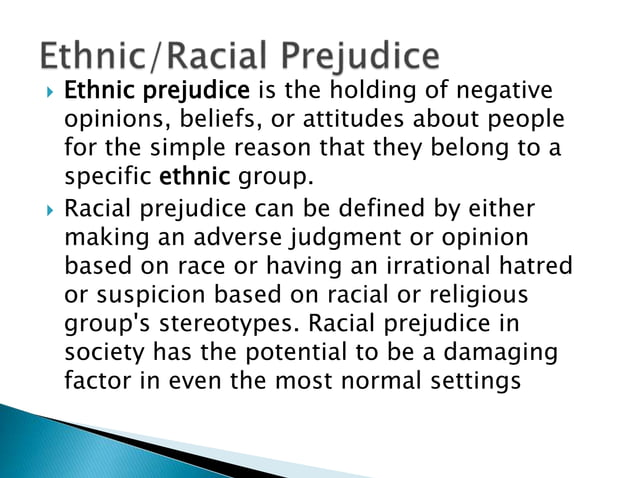 What is prejudice | PPTX | Debated Sensitive Social Issues | Sensitive ...