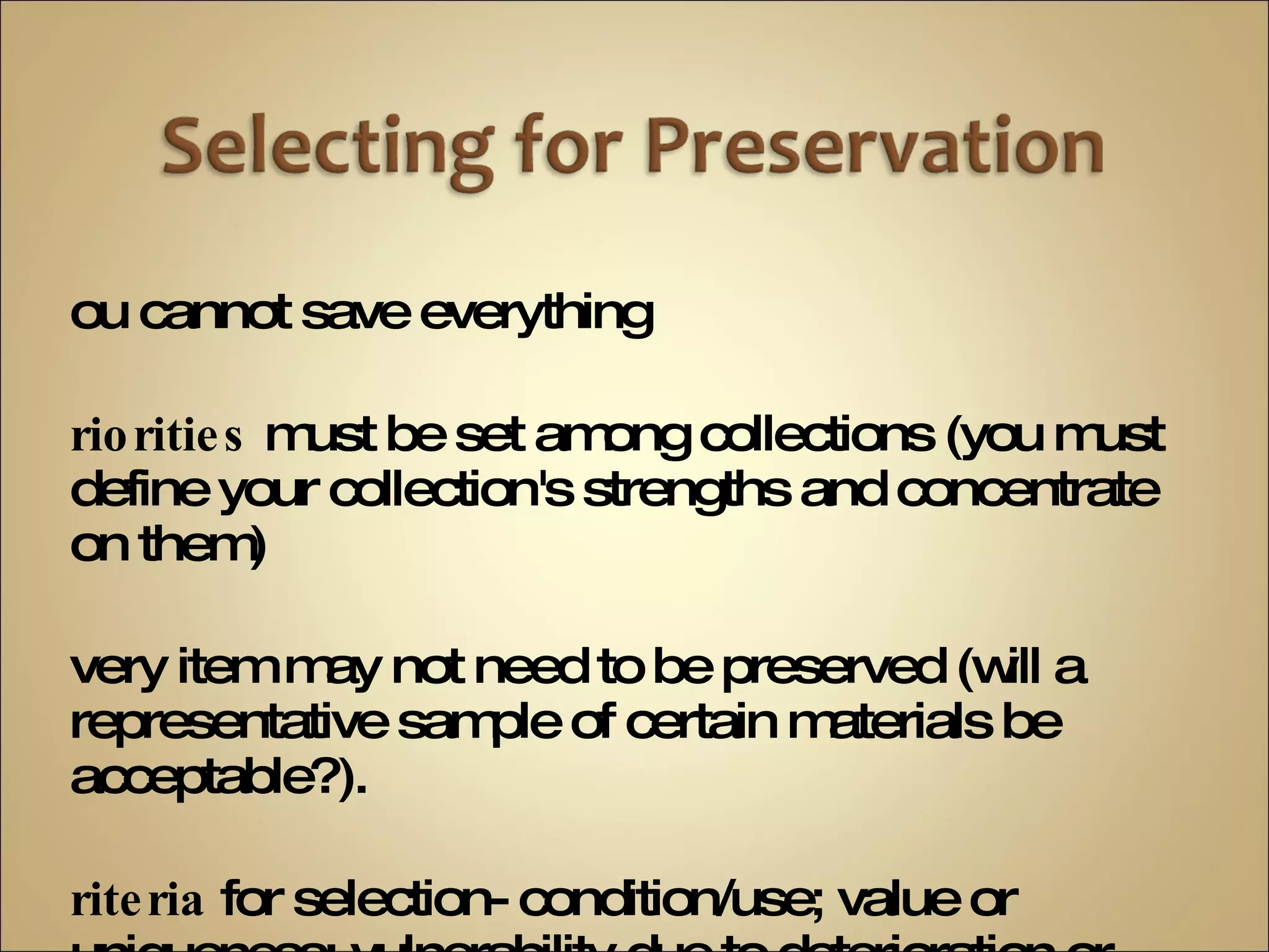 What is preservation | PPT