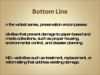 What is preservation | PPT