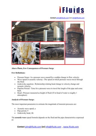 What is pressure surge analysis | PDF
