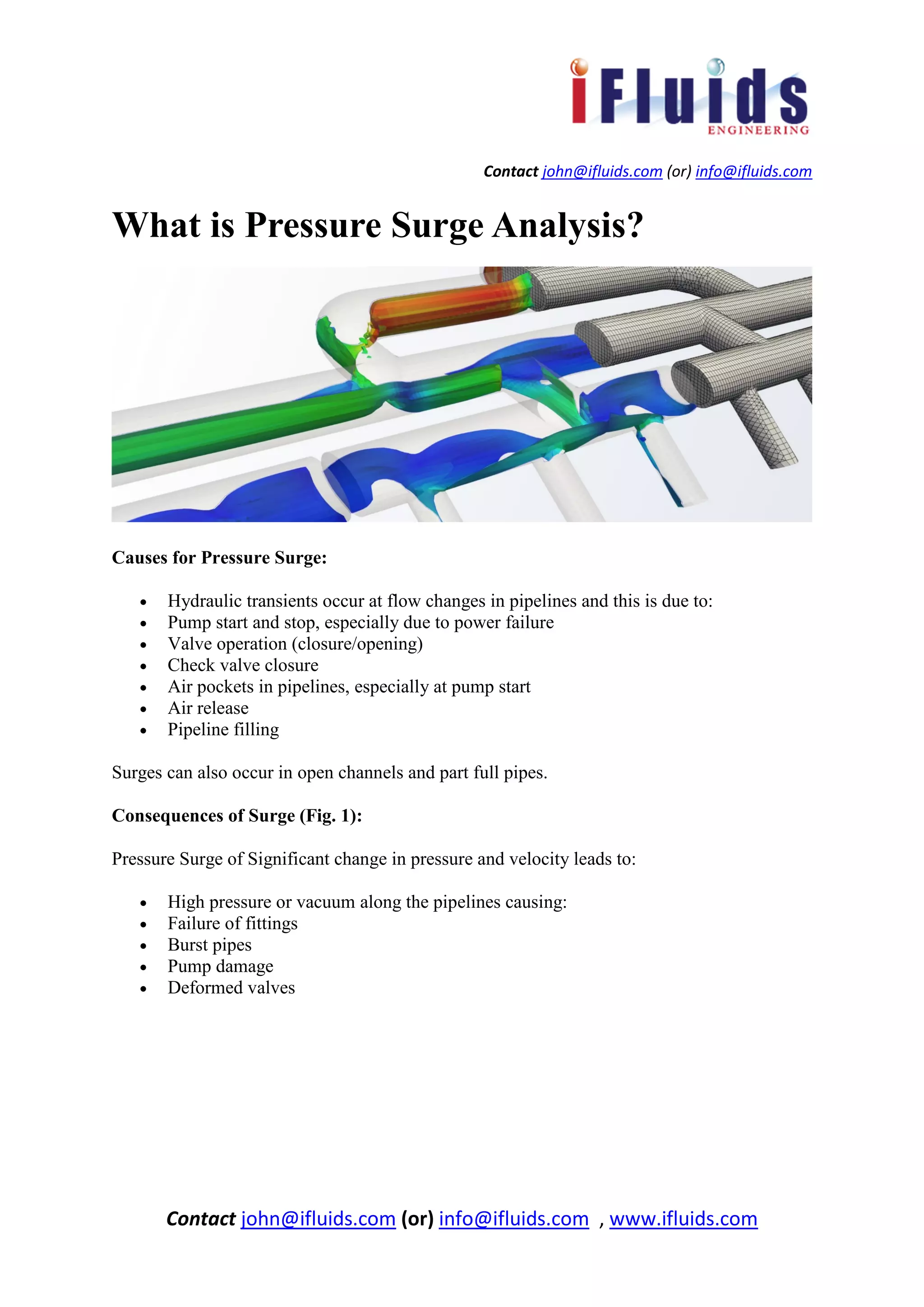 What is pressure surge analysis | PDF
