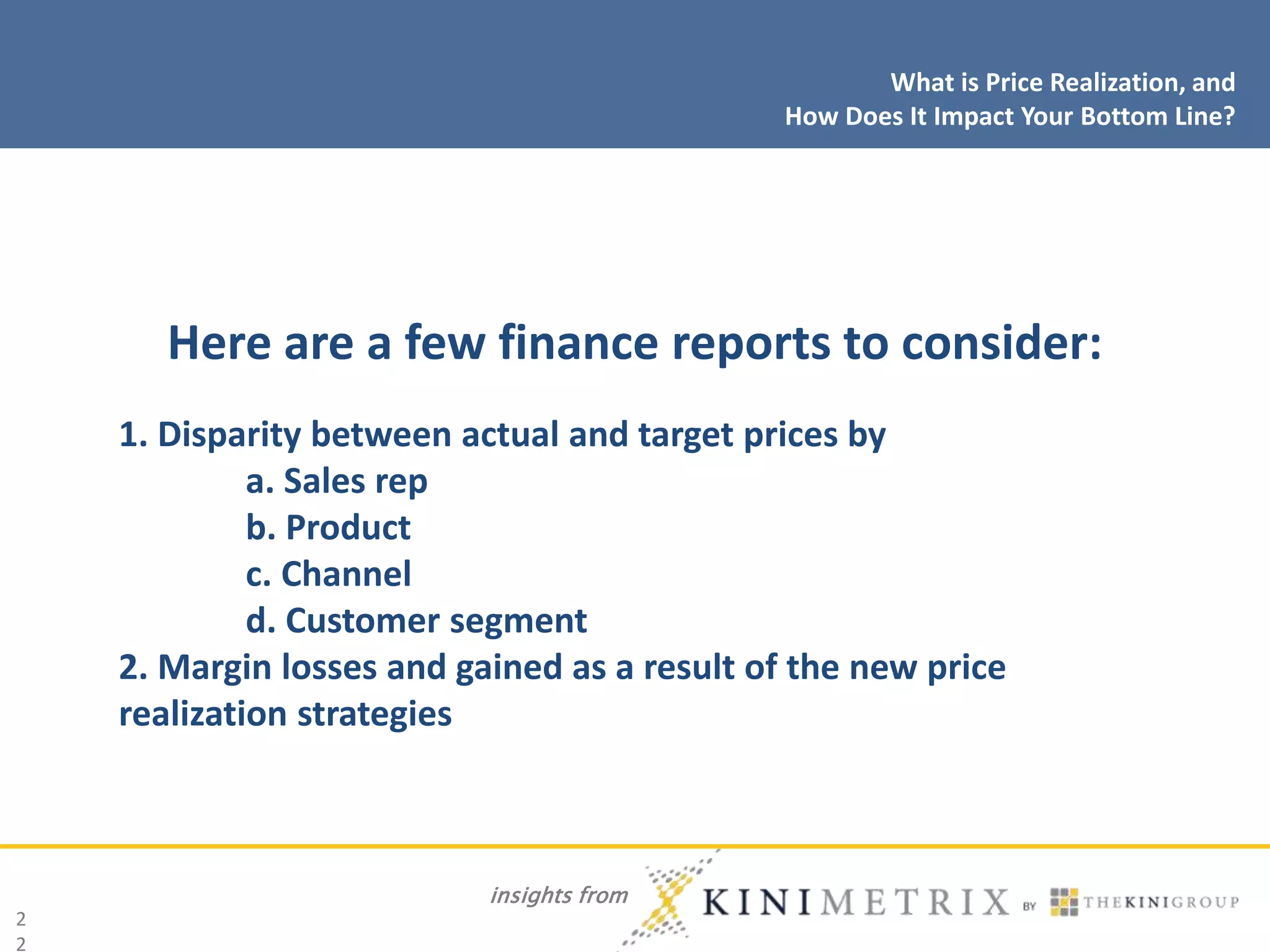 What is price realization | PPTX