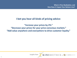 What is price realization | PPTX