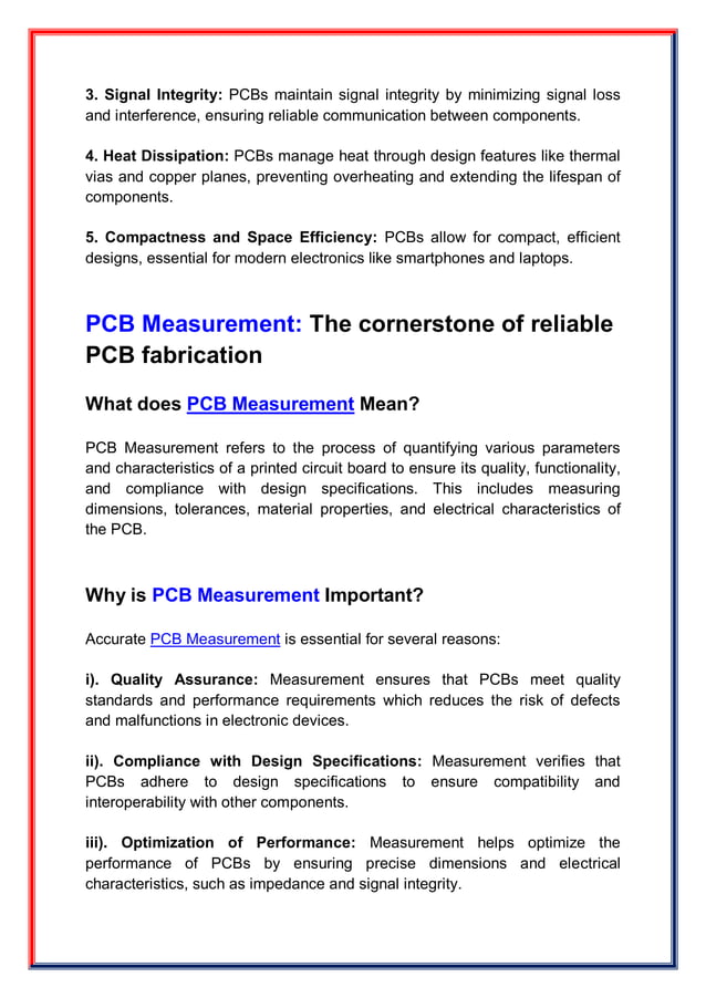 What is Printed Circuit Board (PCB)? Understanding PCB Measurement | PDF
