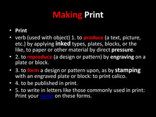 What is printmaking | PPT