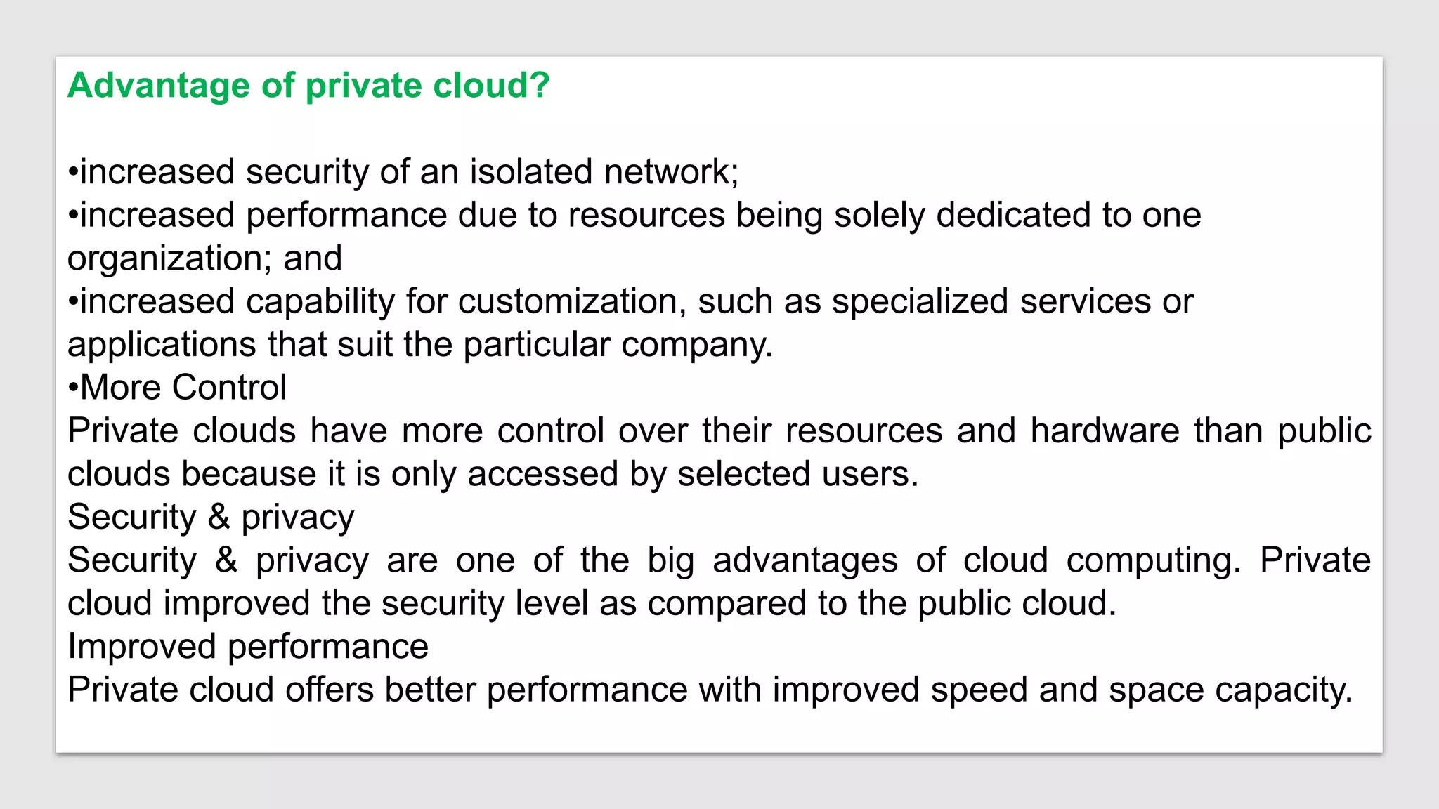 What is private cloud Explained | PPTX
