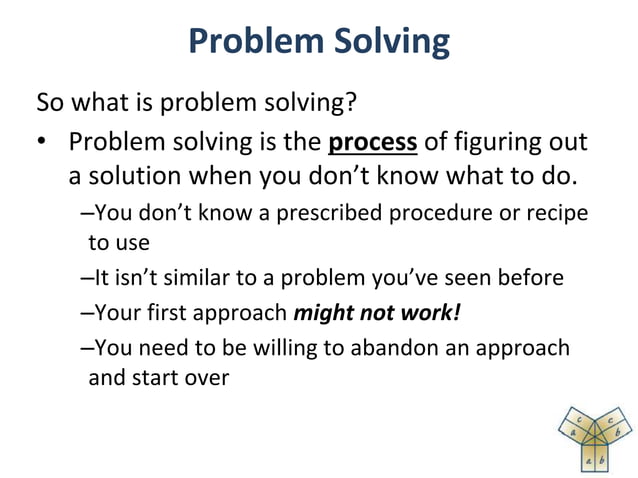 What is problem solving (2020 hm3) | PPT