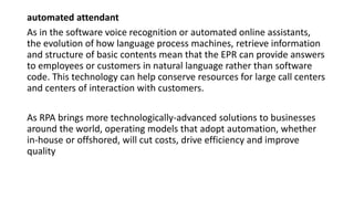 What is process automation robotics | PPTX