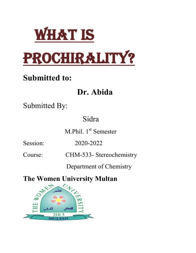 What is prochirality | PDF | Chemistry | Science
