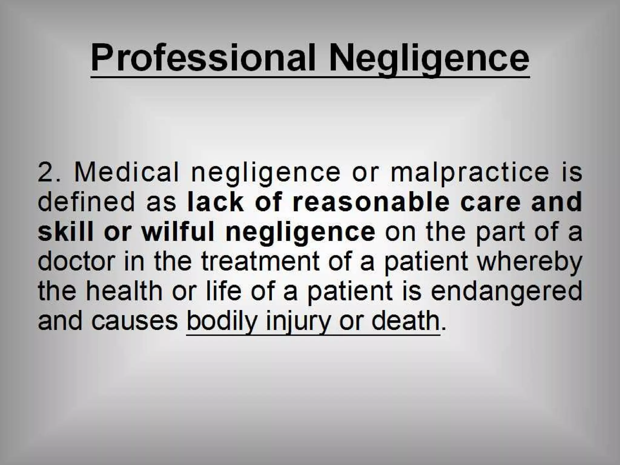 What is professional negligence | PPT