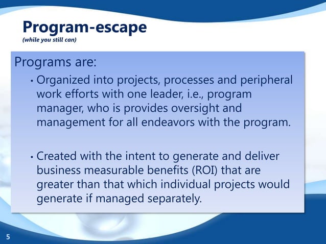 What is Program Management - An Overview | PPTX