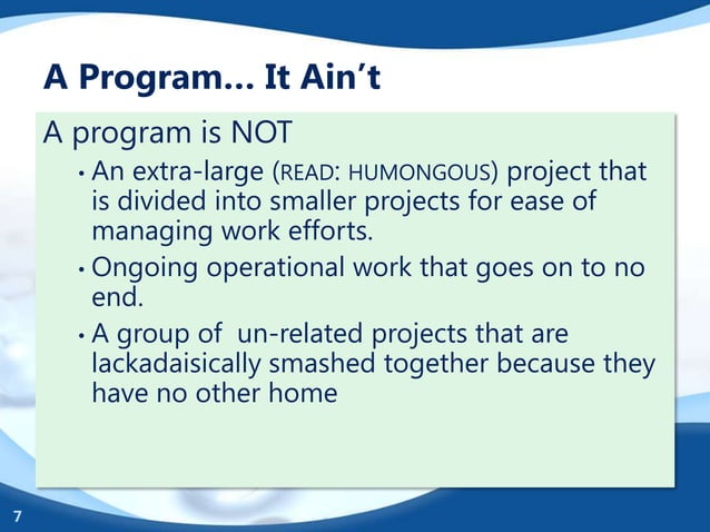 What is Program Management - An Overview | PPT