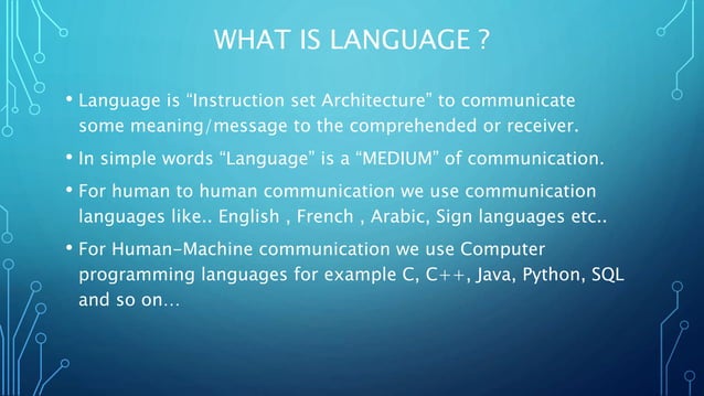 " PROGRAMMING LANGUAGE " with MOHSIN | PPT