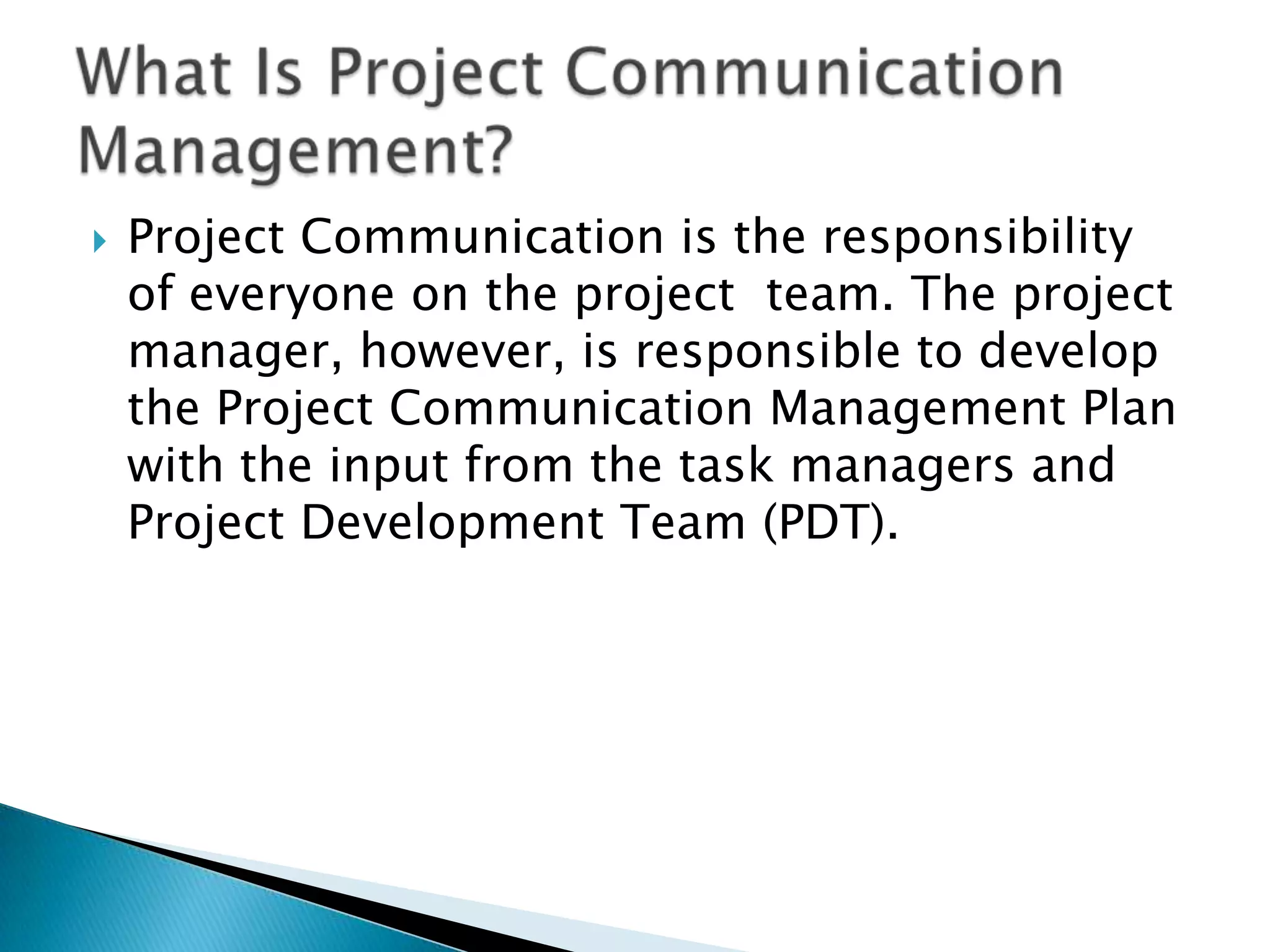 What is project communication | PPTX