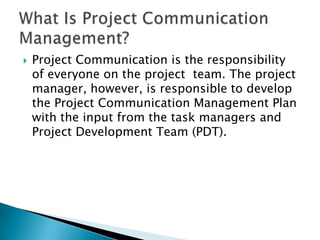 What is project communication | PPT