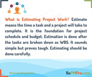 What is project estimation presentation | PDF