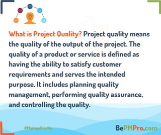 What is project quality presentation | PPT