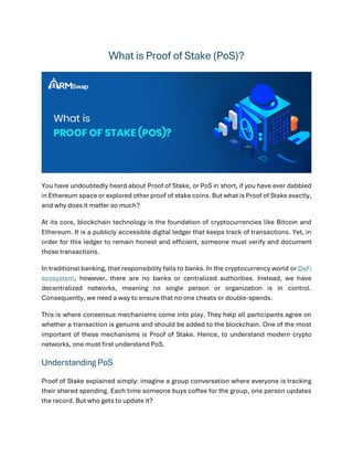 What is Proof of Stake (PoS)? A Simple Explanation for Beginners | PDF