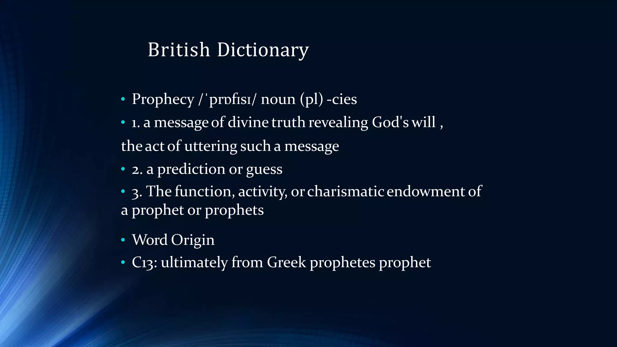 What is prophecy | PPTX
