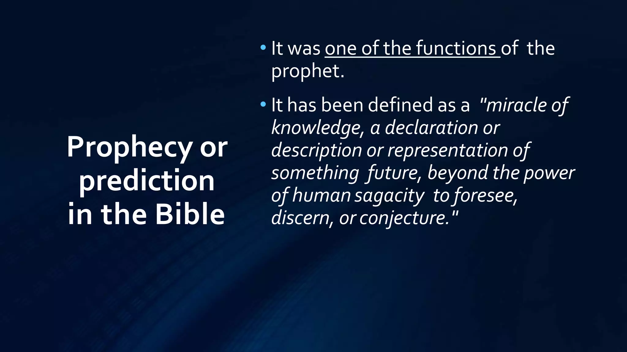 What is prophecy | PPTX