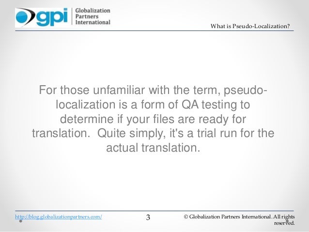 What Is Pseudo Localization