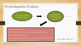 What is psycholinguistics revised | PPT