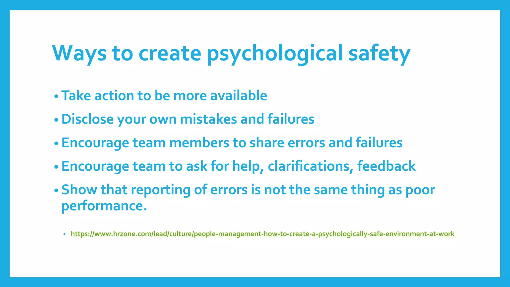 What is psychological safety | PPTX