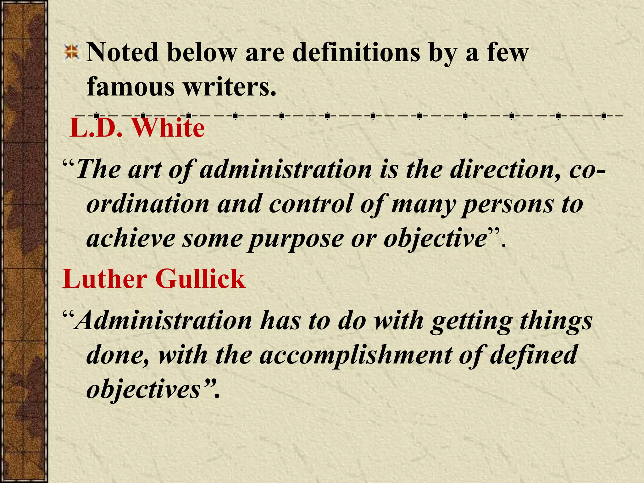Public Administration-Meaning, Nature, Scope, Phases | PPT