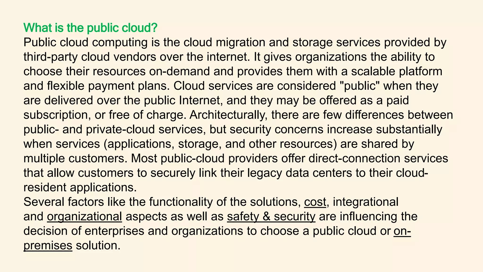 What is public cloud Explained | PPT