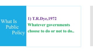 What is public policy | PPTX