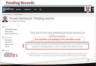 What is Publons | PDF