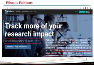 What is Publons | PDF