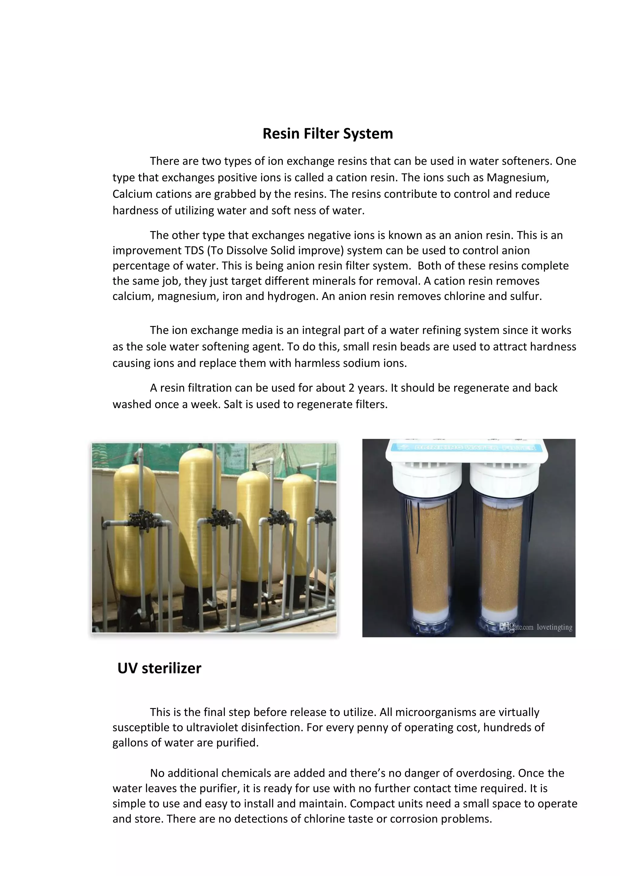 Water purification system in an industry | PDF