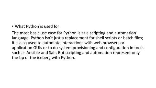 What is python | PPT