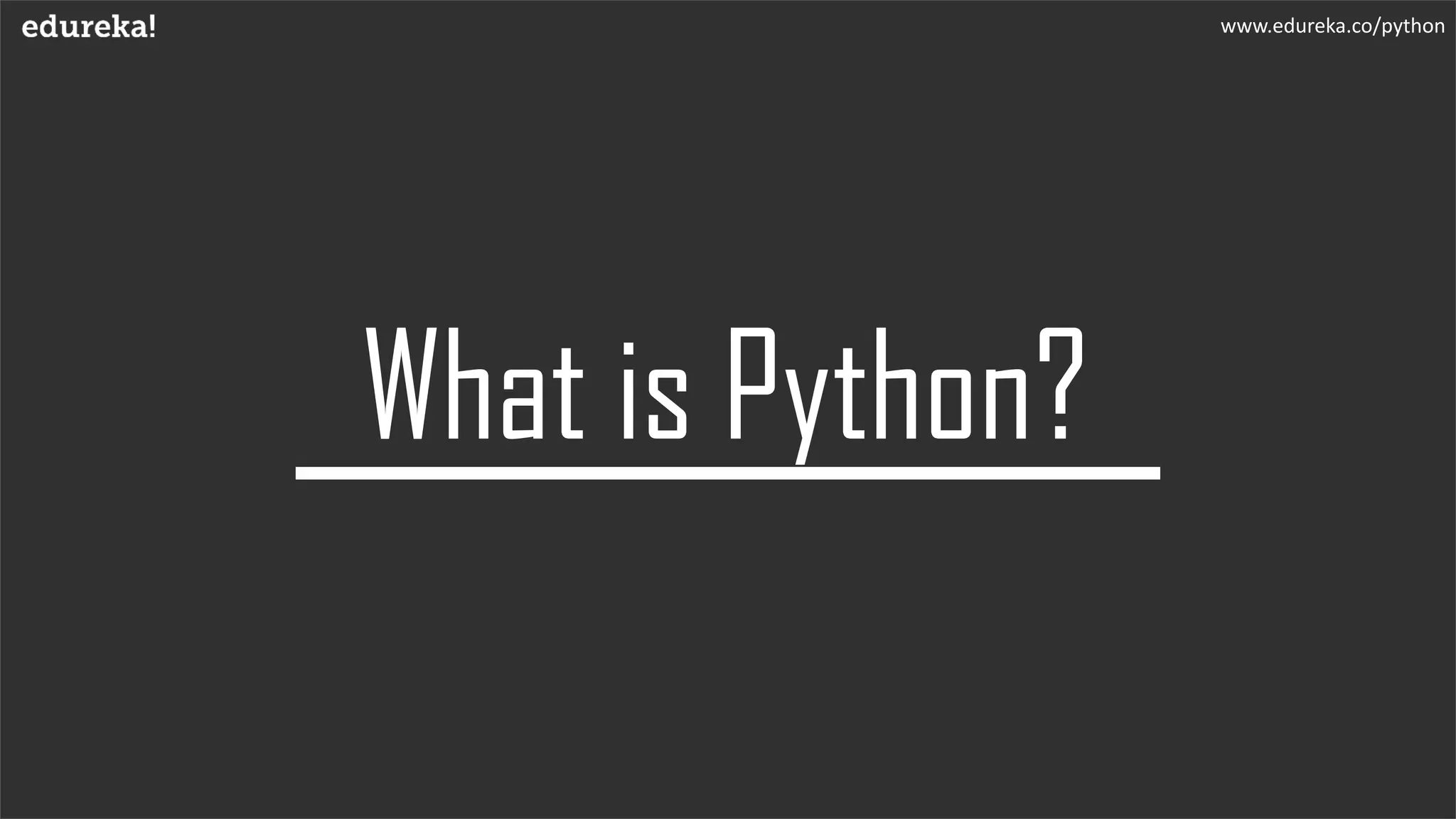 What is Python? | Edureka | PDF