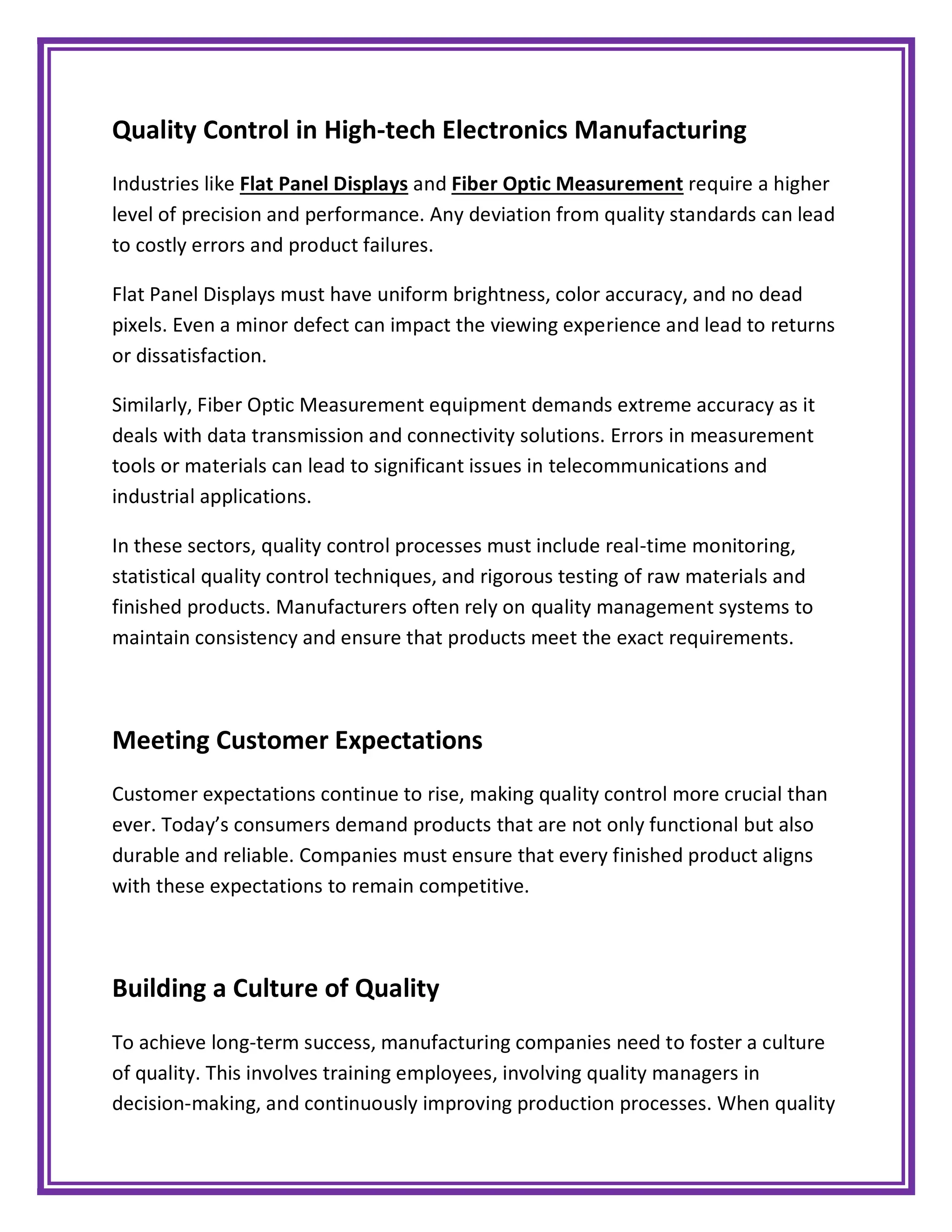 What is Quality Control in Manufacturing Meaning, Role and Types | PDF